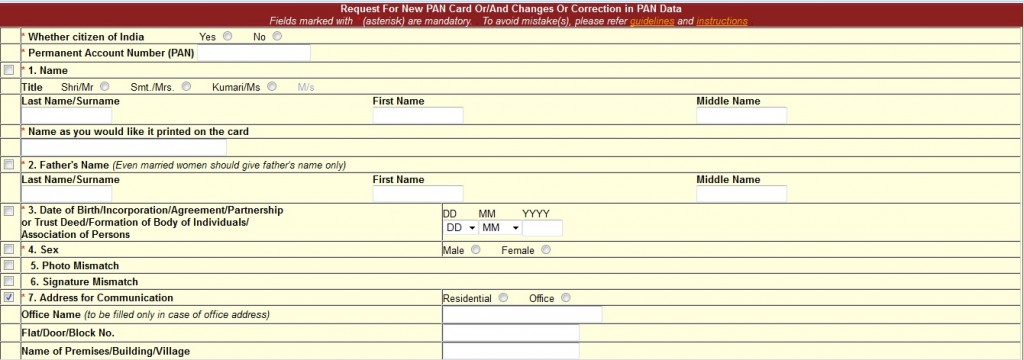 New Pan Card Correction Form 2012 Pdf Format - nexusmediaget